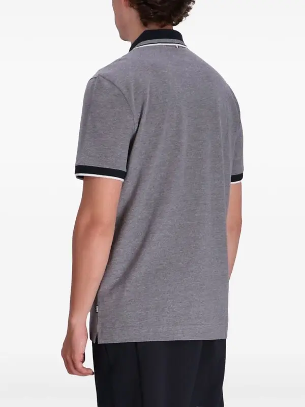 BOSS Embroidered-logo Cotton Polo Shirt - Grey