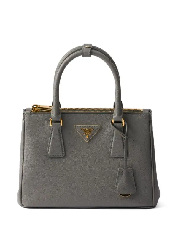 Prada Galleria Saffiano Leather Shoulder Bag - Grey