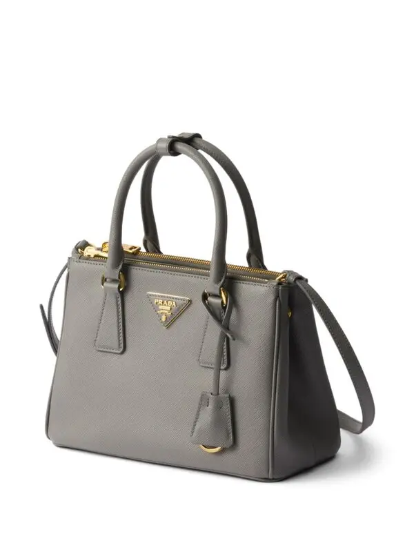 Prada Galleria Saffiano Leather Shoulder Bag - Grey