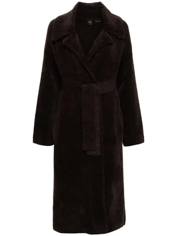 Pinko Faux-fur Belted Coat