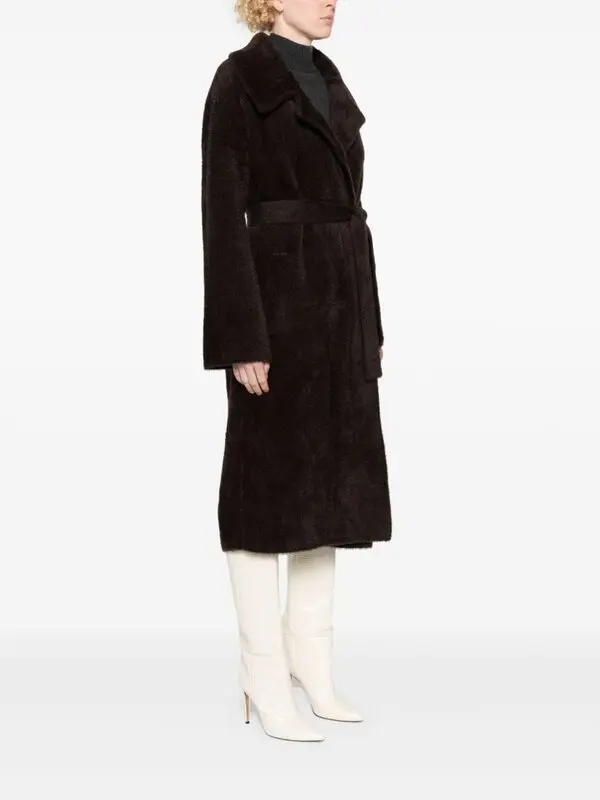 Pinko Faux-fur Belted Coat