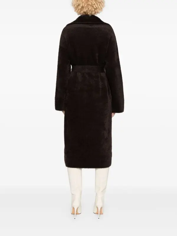 Pinko Faux-fur Belted Coat
