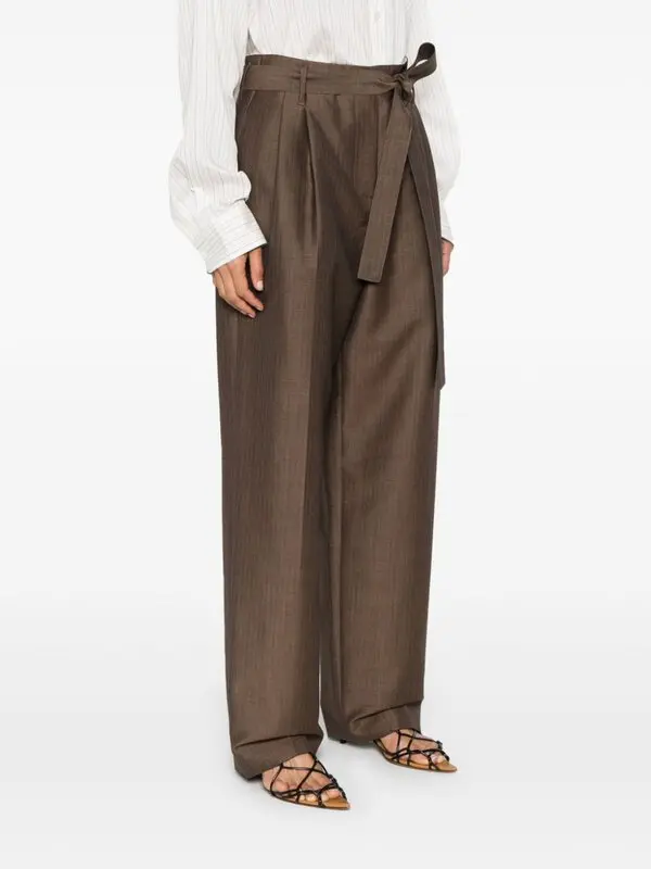THE ROW Lonan Trousers - Brown
