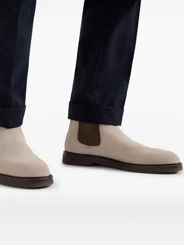 Brunello Cucinelli Suede Ankle Boots - Neutrals