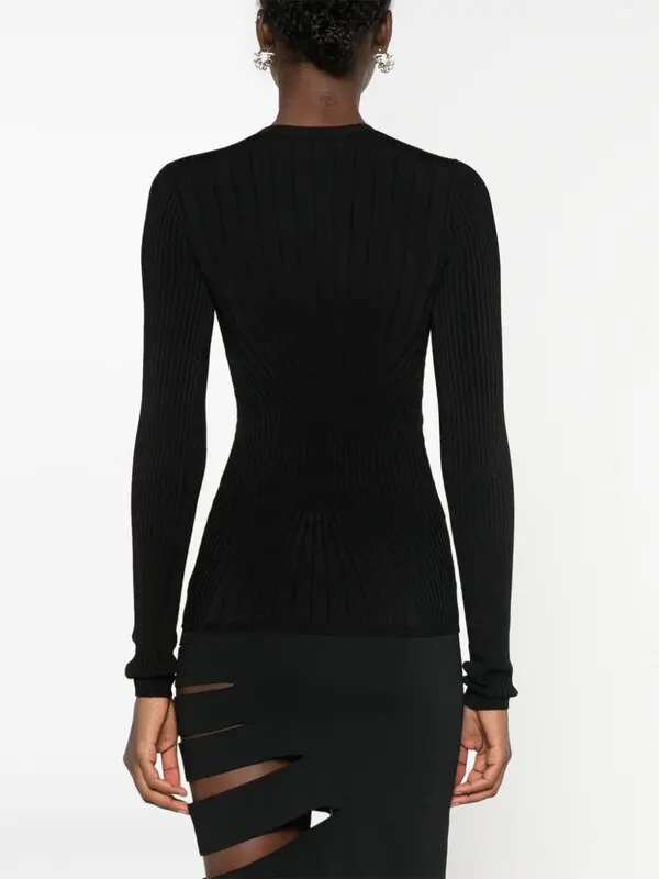 MUGLER Knit Top - Black
