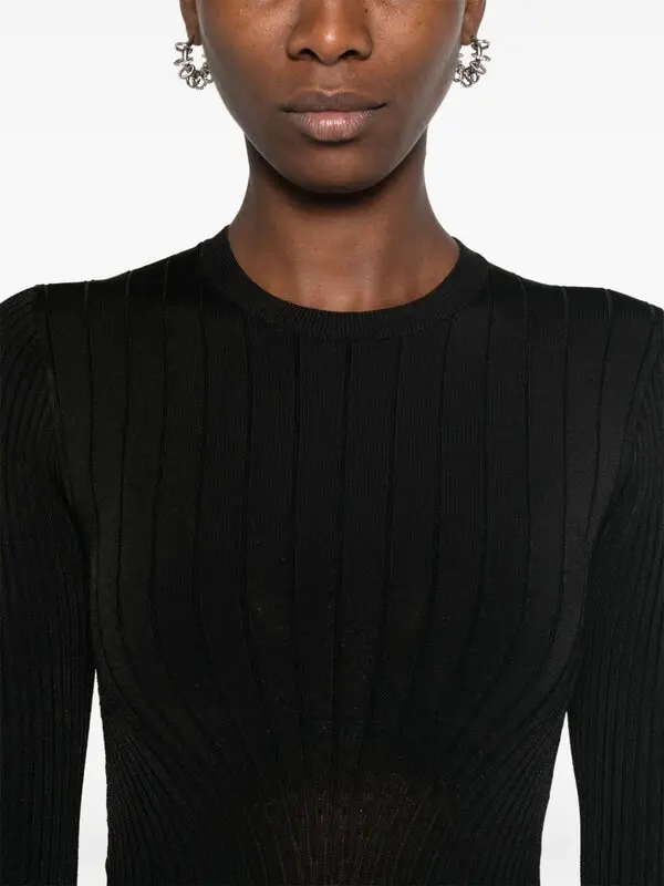MUGLER Knit Top - Black