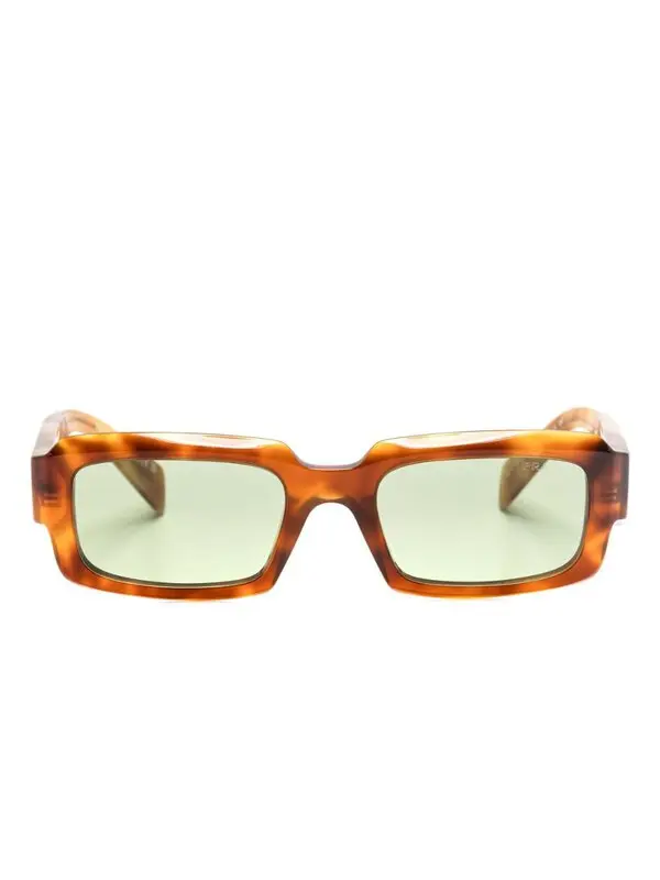 Prada Symbole Rectangle Sunglasses - Brown