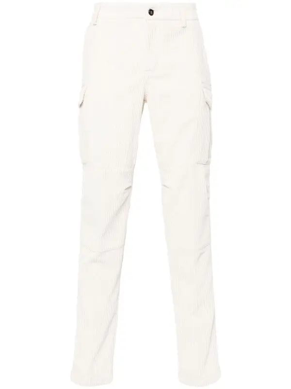 Eleventy Cotton Corduroy Trousers - White