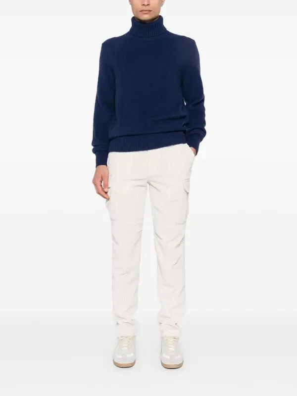 Eleventy Cotton Corduroy Trousers - White