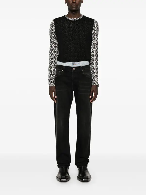 VTMNTS Layered-effect Jeans - Black