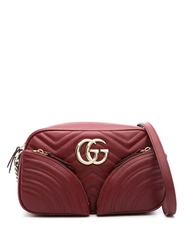 Gucci Small Gg Marmont Shoulder Bag - Red