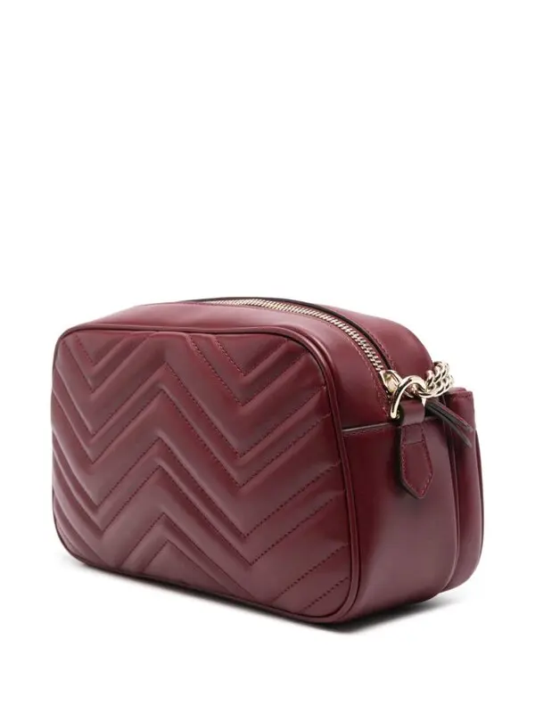 Gucci Small Gg Marmont Shoulder Bag - Red