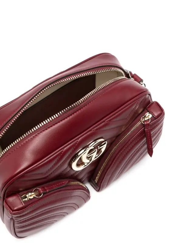 Gucci Small Gg Marmont Shoulder Bag - Red