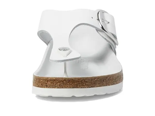 BIRKENSTOCK Gizeh Big Buckle Leather Sandals - Bone