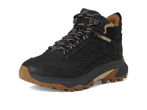 Merrell Moab Speed 2 Leather Mid Waterproof Hiking Boots - Black