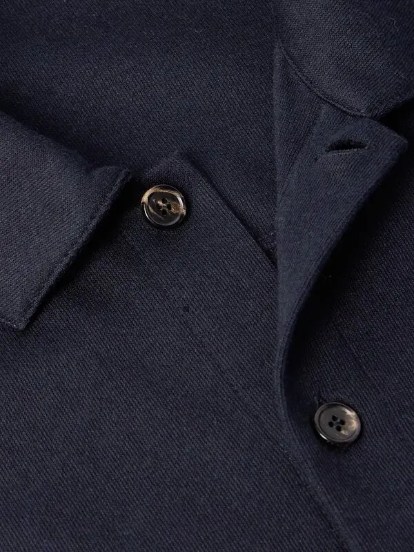 Loro Piana Whitney Cotton, Silk And Cashmere-blend Shirt Jacket - Blue