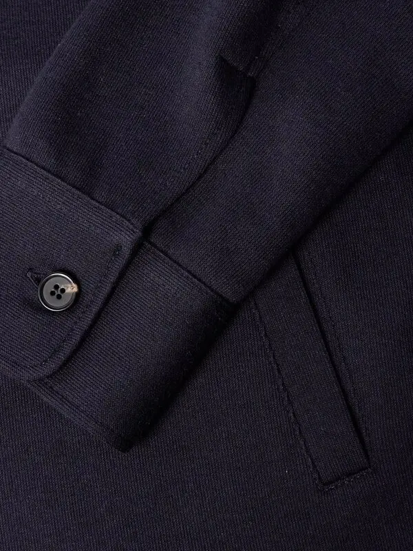 Loro Piana Whitney Cotton, Silk And Cashmere-blend Shirt Jacket - Blue