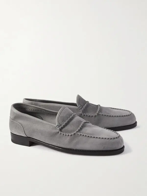 John Lobb Bath Suede Loafers