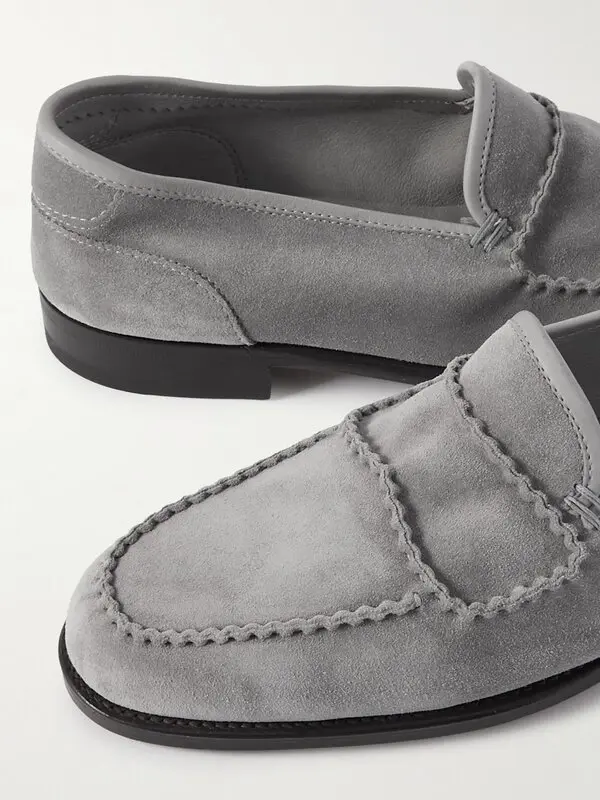 John Lobb Bath Suede Loafers