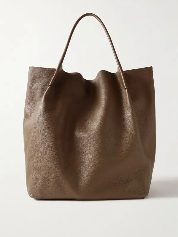 Loro Piana Bale Extra-large Full-grain Leather Tote Bag - Brown