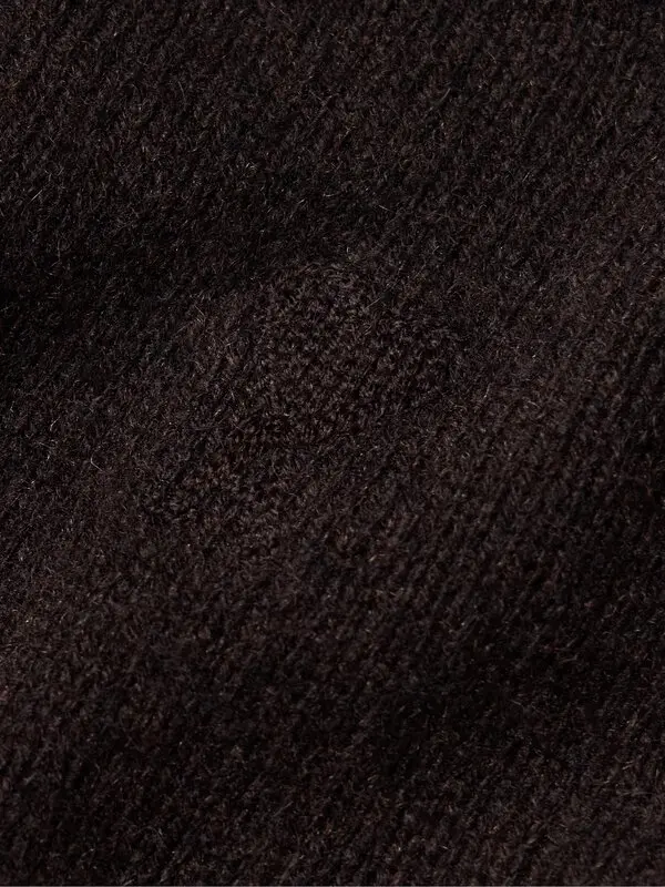 AMI Paris Logo-embroidered Cashmere And Wool-blend Sweater