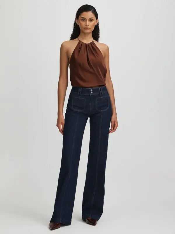 Paige Leenah Wide Leg Jeans - Catania Blue