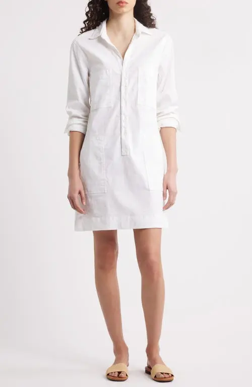 white button down linen dress Frances White Linen Tiered Dress - US 0 main image 0