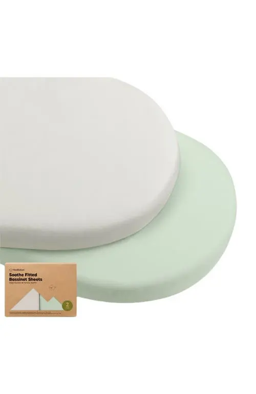 KEABABIES 2-pack Soothe Fitted Bassinet Sheets - Sage