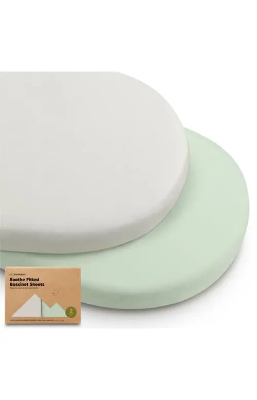 KEABABIES 2-pack Soothe Fitted Bassinet Sheets - Sage