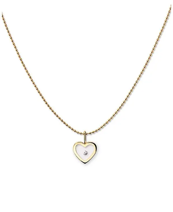 ANA LUISA 10k Heart And Lab Grown Diamond Pendant Necklace - Gold