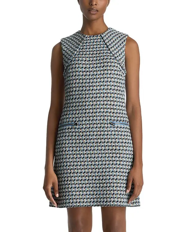 St. John Italian Tweed Sheath Dress In Royal Blue/White Multi - 76% Off |  Editorialist