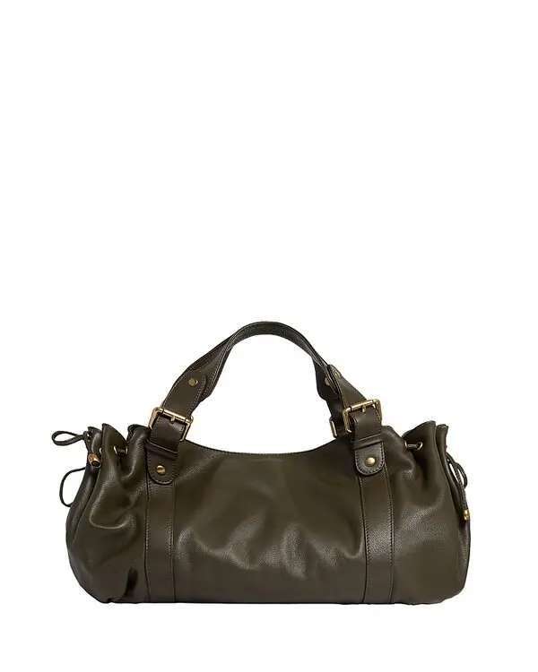 Gerard Darel 24h Leather Handbag - Khaki