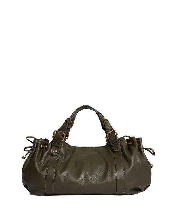 Gerard Darel 24h Leather Handbag - Khaki