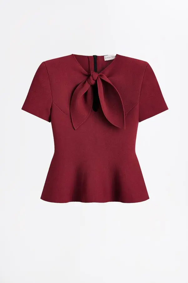 Scanlan Theodore Crepe Knit Cravat Top - Dark.saffron