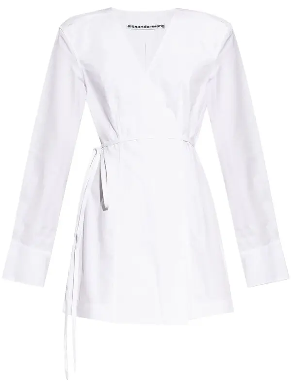 Alexander Wang Slit-detailing Wrap Dress - White