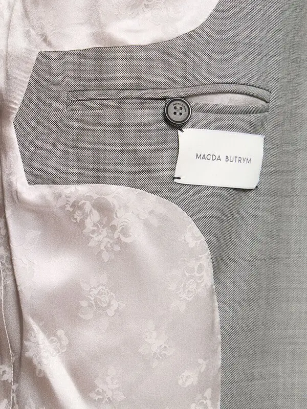 Magda Butrym Stretch Wool Single Breasted Blazer