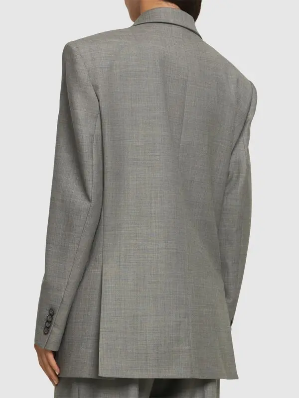 Magda Butrym Stretch Wool Single Breasted Blazer