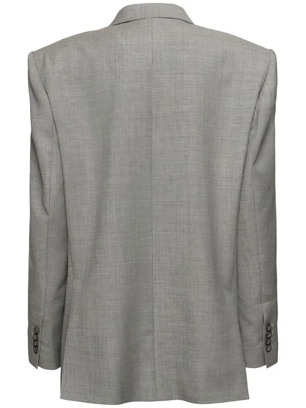 Magda Butrym Stretch Wool Single Breasted Blazer