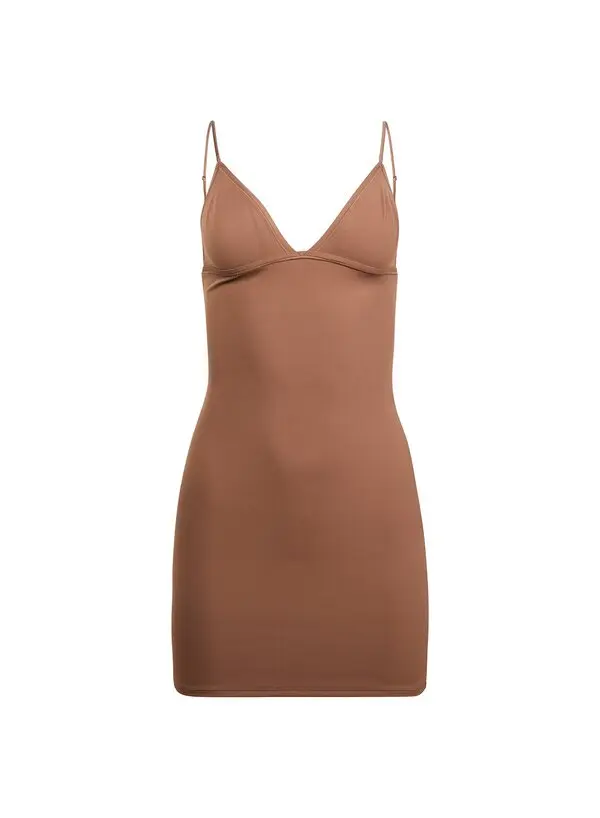 Fleur Du Mal Le Stretch Micro Triangle Slip - Caramel