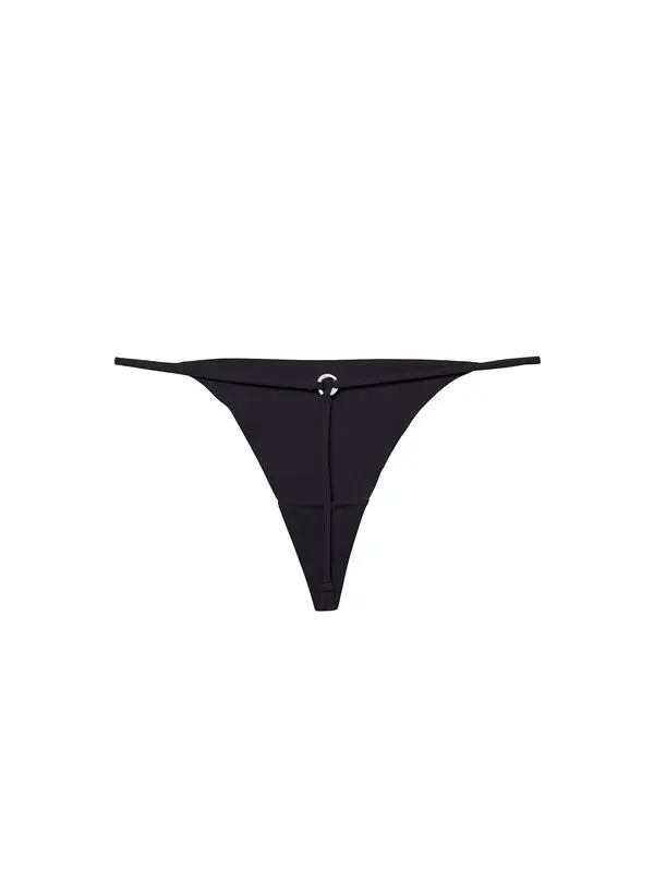 Fleur Du Mal Le Stretch Micro V-string - Black