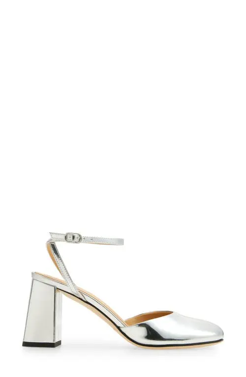 Dear Frances Harlow Ankle Strap Pump In Silver - 40% Off