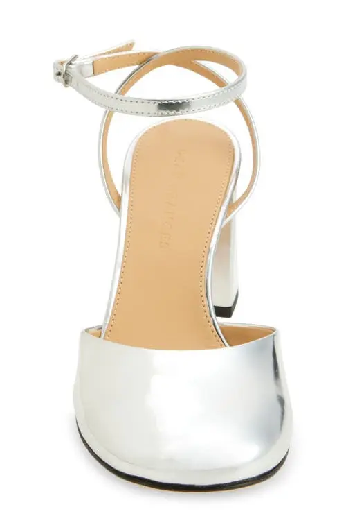 Dear Frances Harlow Ankle Strap Pump In Silver - 40% Off