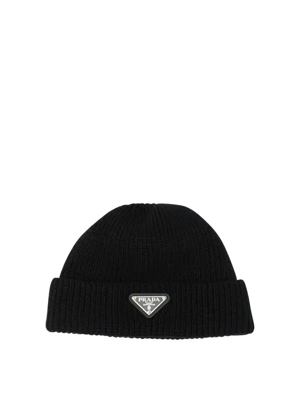 Prada Cashmere Beanie - Black