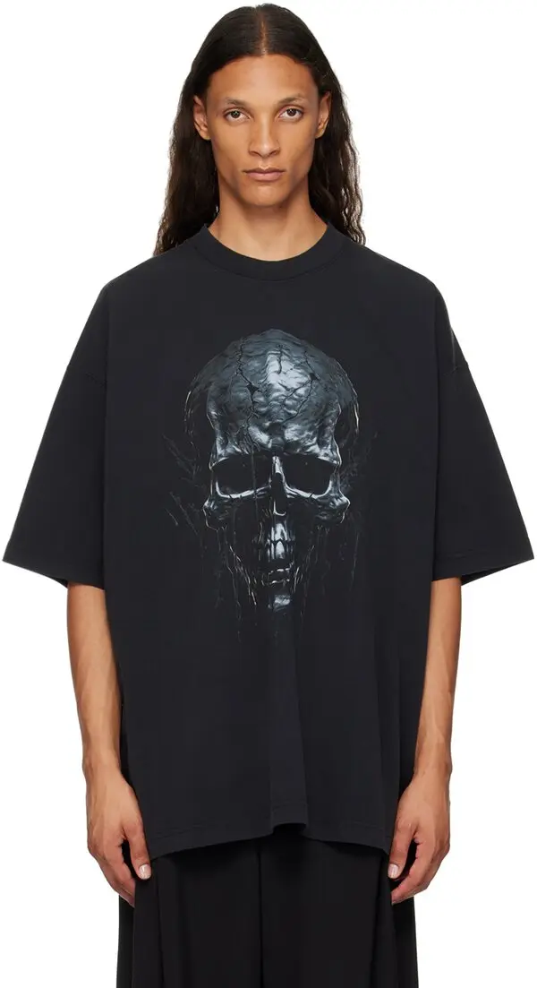 Vetements Skull Metal T-Shirt In Black 24% Off Editorialist