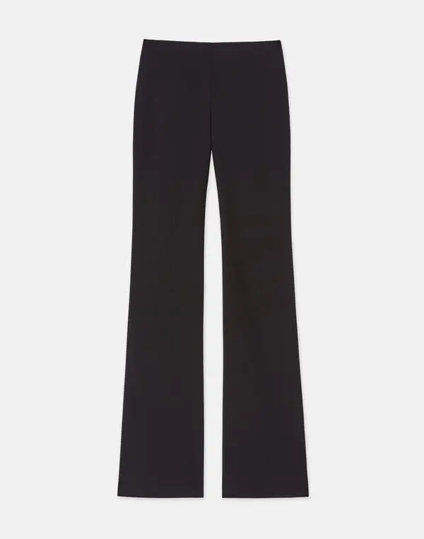 Lafayette 148 New York Punto Milano Fitted Flared Trousers - Black