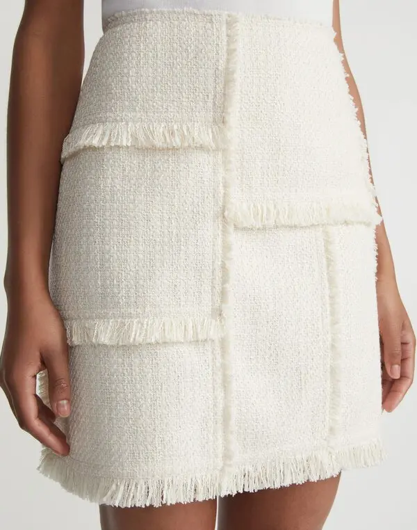 Lafayette 148 New York Bouclã© Tweed Patchwork Mini Skirt