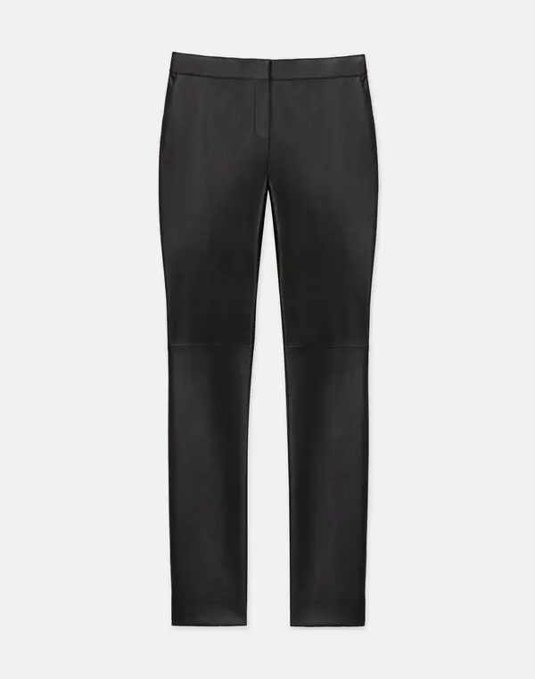 Lafayette 148 New York Nappa Leather Slim Ankle Pants