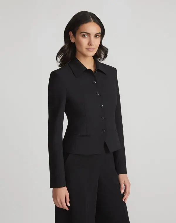 Lafayette 148 New York Double Face Cropped Jacket