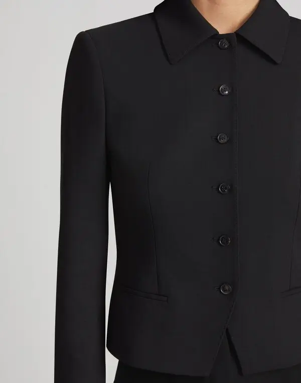 Lafayette 148 New York Double Face Cropped Jacket