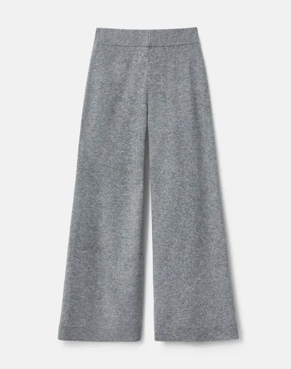 Lafayette 148 New York Wool Cashmere Knit Wide Leg Ankle Pants - Forest